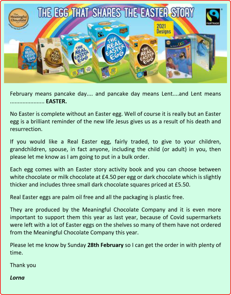 Real Easter Eggs – Witham URC